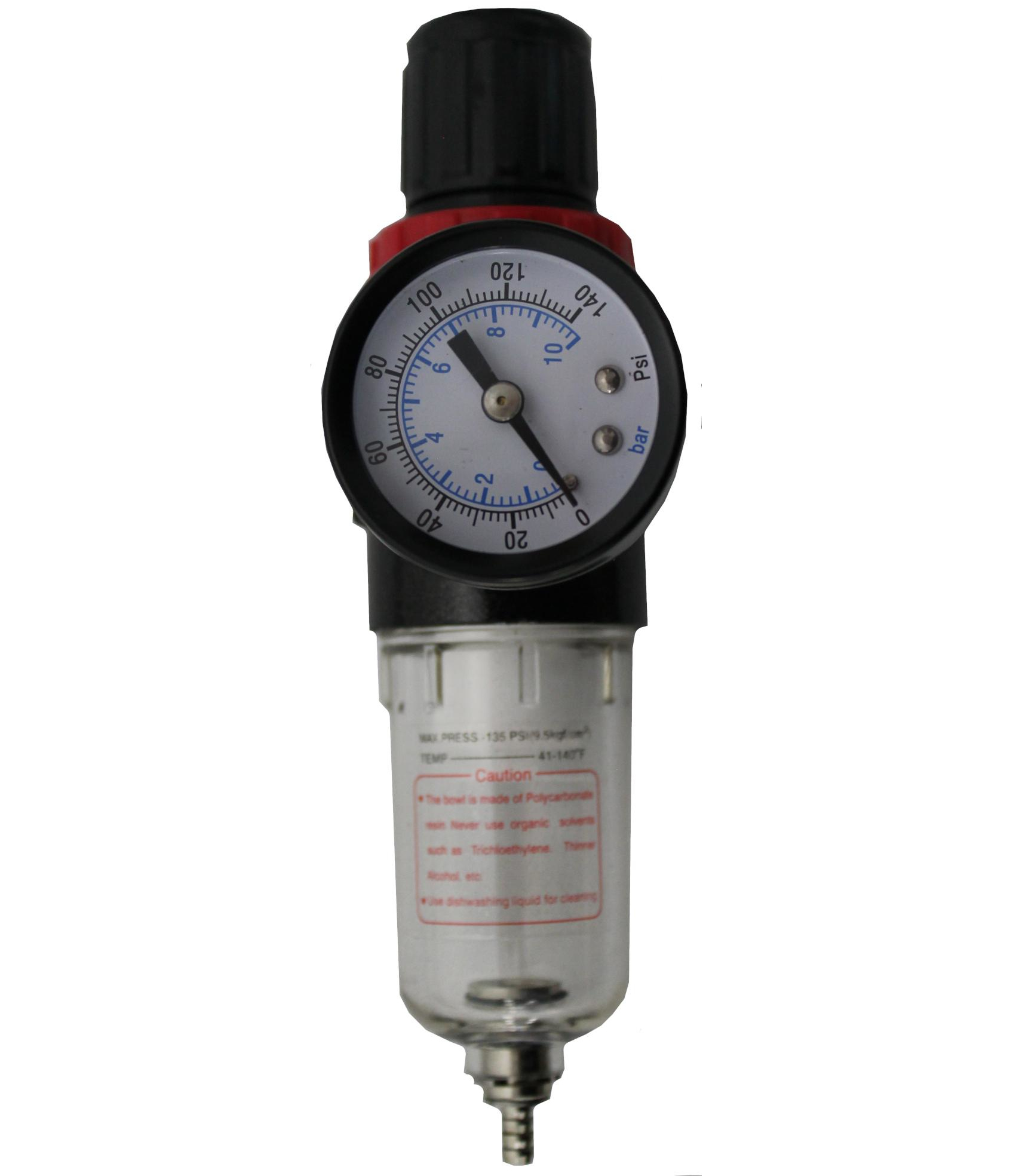 Tryckregulator 1/4" Med mätare och vattenavskiljare - YepOrder.se webbutik