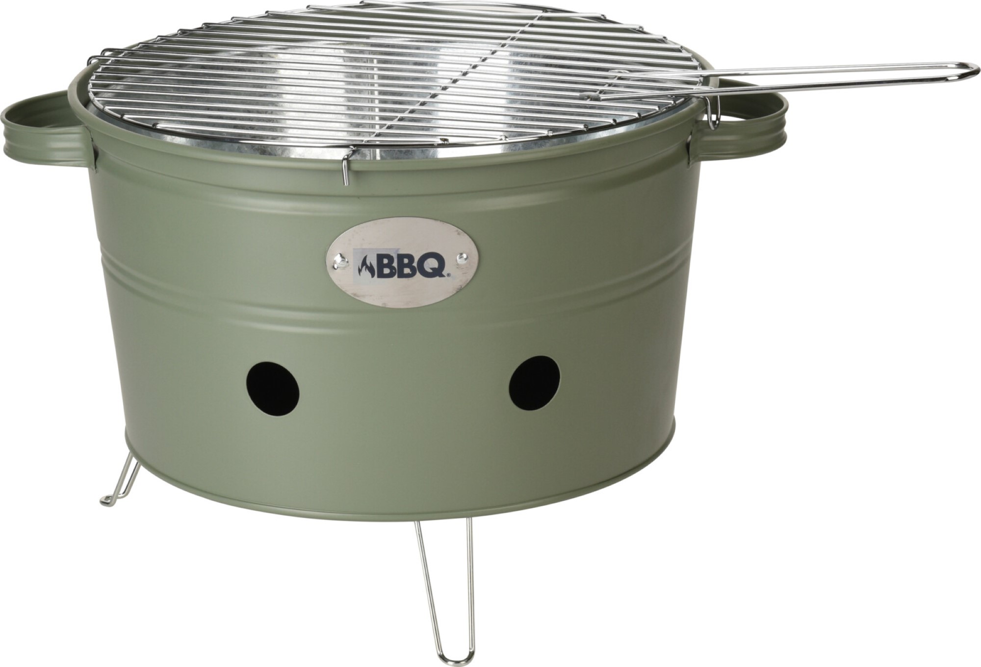 Kolgrill bärbar BBQ Bucket Diameter 34,5 cm, grön - YepOrder.se webbutik